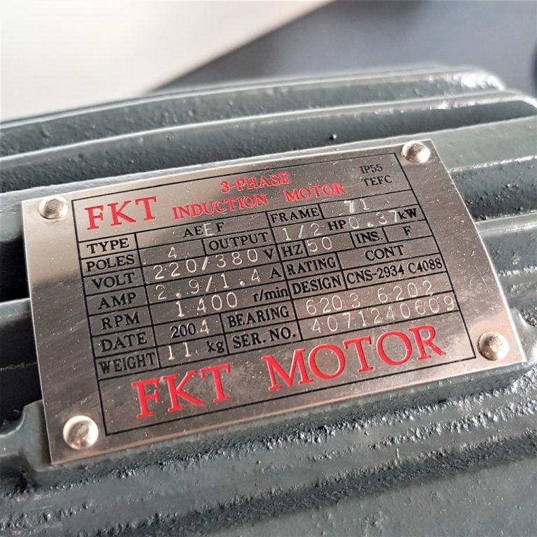 การอ่าน nameplate ของมอเตอร์ไฟฟ้า กระแสสลับ 3 เฟส - https://fms.co.th/